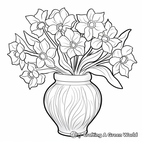 Vase Of Flowers Coloring Pages - Free & Printable!