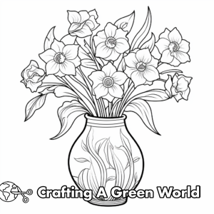 Vase Of Flowers Coloring Pages - Free & Printable!