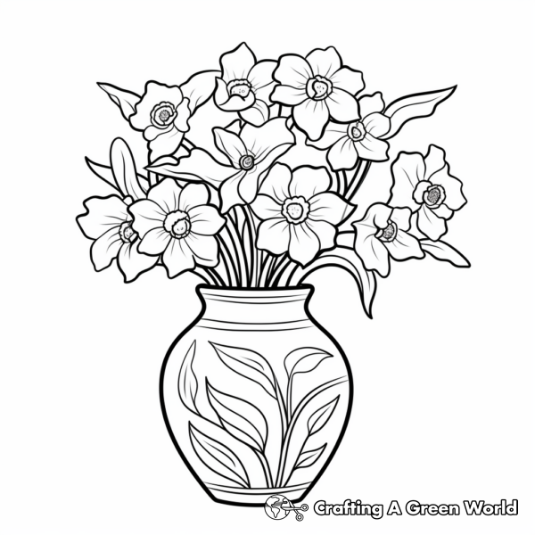Vase Of Flowers Coloring Pages - Free & Printable!