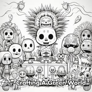 Day Of The Dead Coloring Pages - Free & Printable!