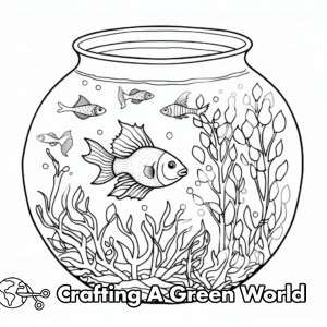 Fish Bowl Coloring Pages - Free & Printable!