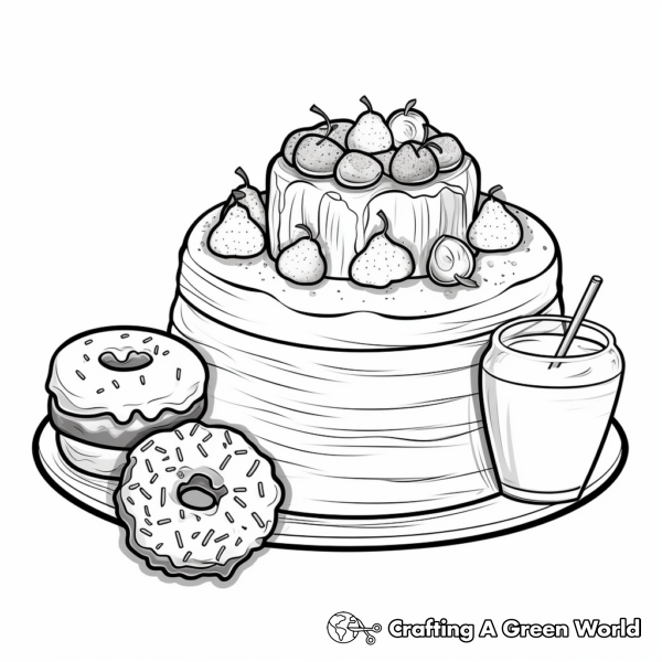 Dessert Coloring Pages - Free & Printable!