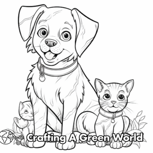 Puppy And Kitten Coloring Pages - Free & Printable!