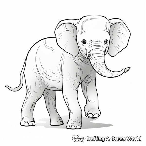 Realistic Elephant Coloring Pages - Free & Printable!
