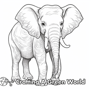 Realistic Elephant Coloring Pages - Free & Printable!