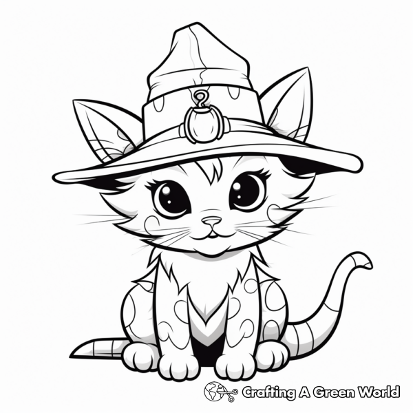 Halloween Cat Coloring Pages - Free & Printable!