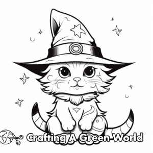 Halloween Cat Coloring Pages - Free & Printable!