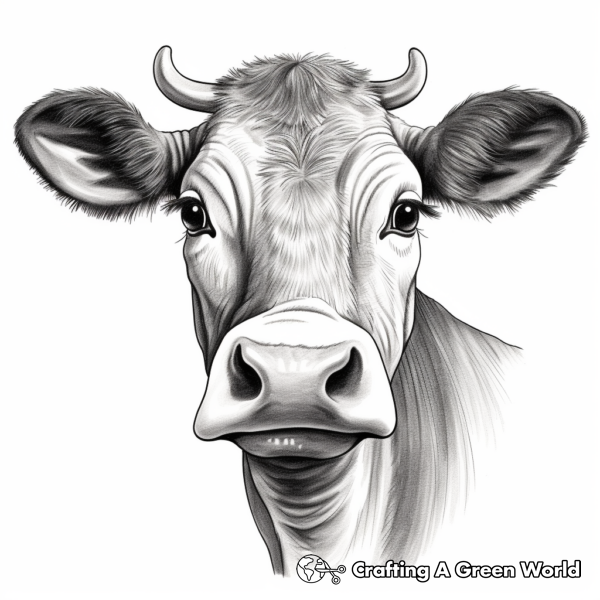 Cow Face Coloring Pages - Free & Printable!