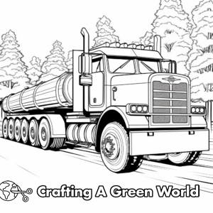 Semi Truck Trailer Coloring Pages - Free & Printable!