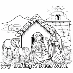 Nativity Coloring Pages - Free & Printable!