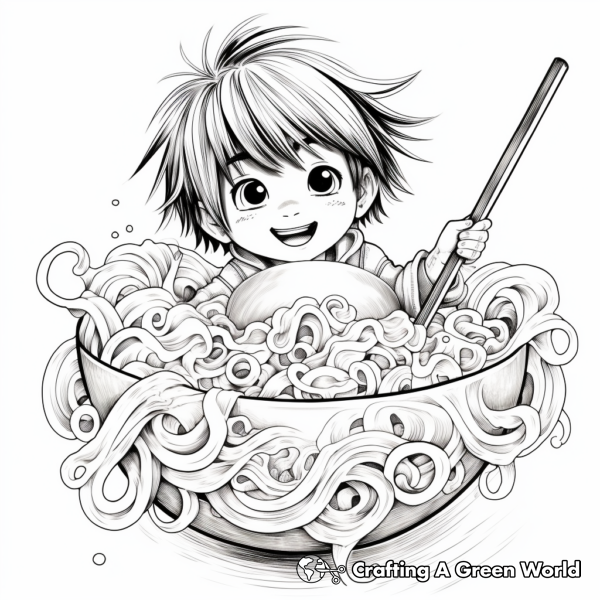 Noodle Coloring Pages - Free & Printable!