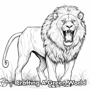 Roaring Lion Coloring Pages - Free & Printable!