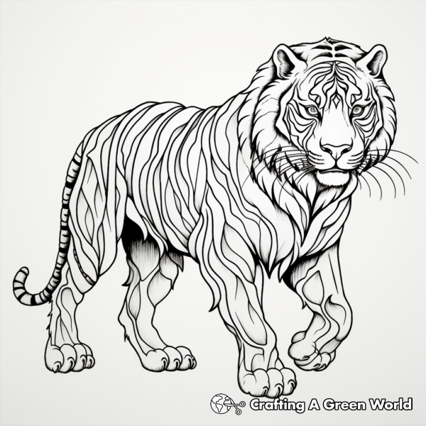 Hard Tiger Coloring Pages - Free & Printable!