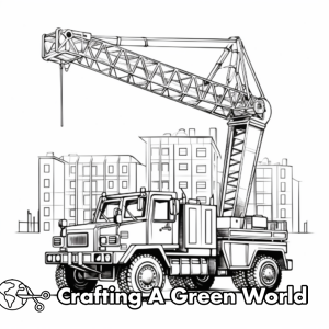Crane Truck Coloring Pages - Free & Printable!