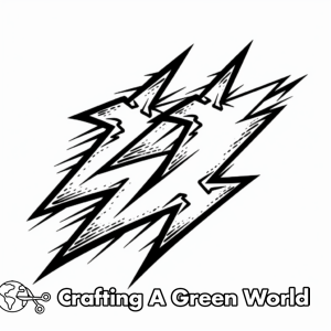 Lightning Bolt Coloring Pages - Free & Printable!