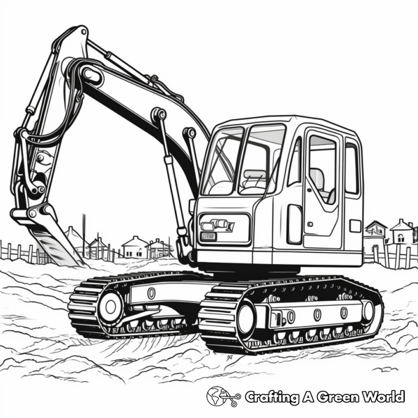 Excavator Coloring Pages - Free & Printable!