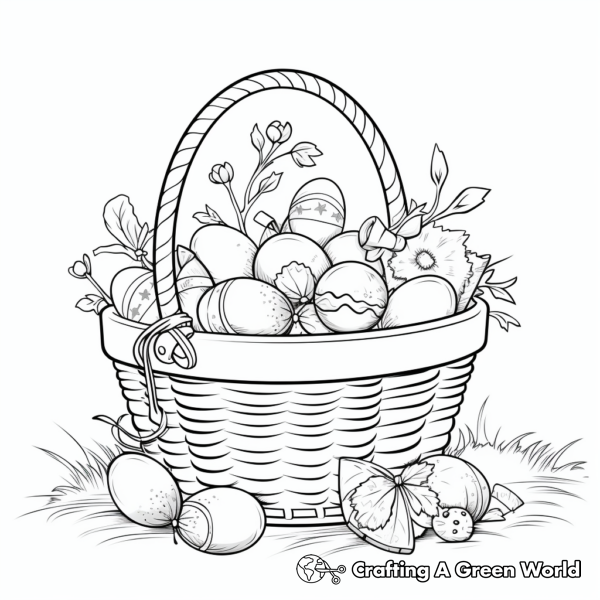 Easter Basket Coloring Pages - Free & Printable!
