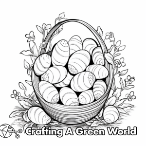 Easter Basket Coloring Pages - Free & Printable!