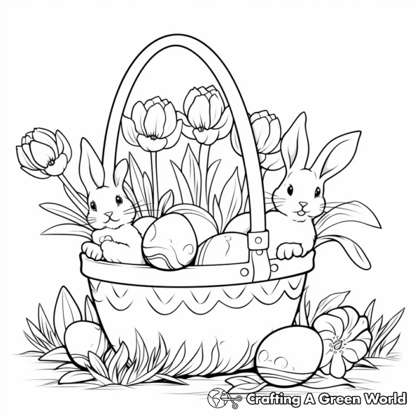 Easter Basket Coloring Pages - Free & Printable!