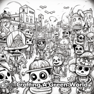 Day Of The Dead Coloring Pages - Free & Printable!