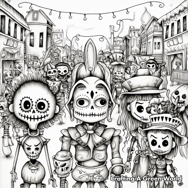 Day Of The Dead Coloring Pages - Free & Printable!
