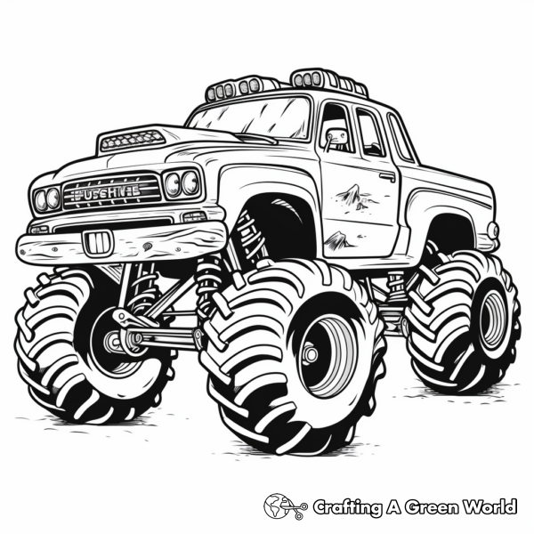 Police Monster Truck Coloring Pages - Free & Printable!
