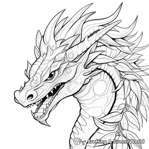 Dragon Head Coloring Pages - Free & Printable!