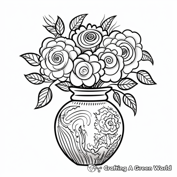 Vase Of Flowers Coloring Pages - Free & Printable!