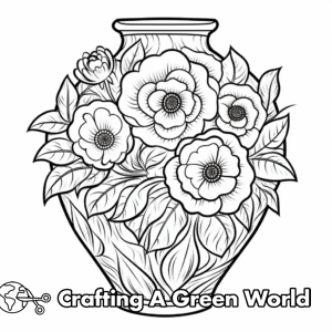 Vase Of Flowers Coloring Pages - Free & Printable!