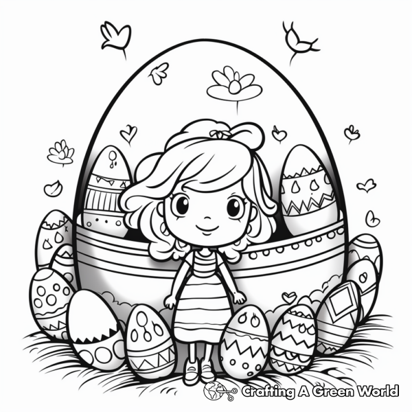 Easter Eggs Coloring Pages - Free & Printable!