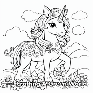 Rainbow Unicorn Coloring Pages - Free & Printable!