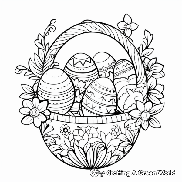Easter Basket Coloring Pages - Free & Printable!