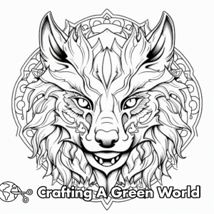 Wolf Mandala Coloring Pages - Free & Printable!