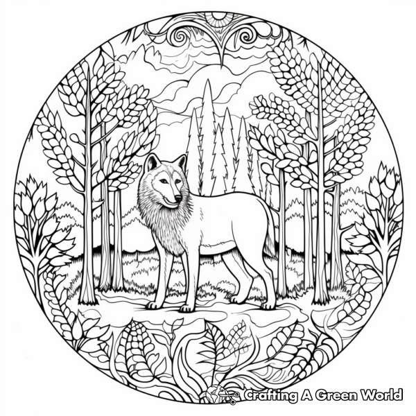 Wolf Mandala Coloring Pages - Free & Printable!