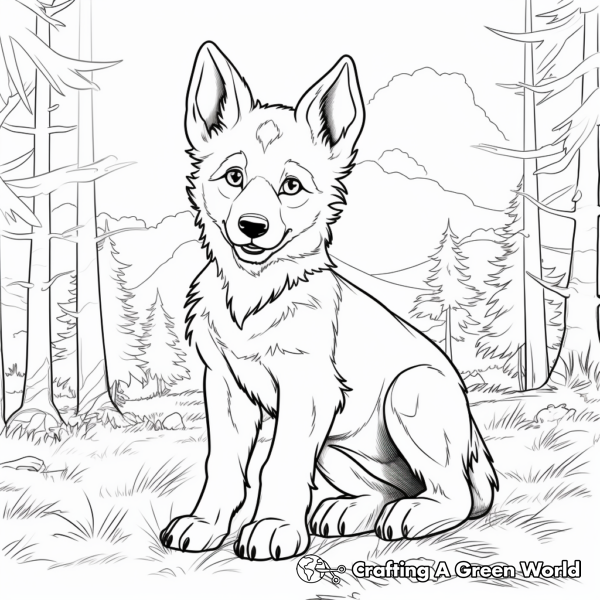 Wolf Pup Coloring Pages - Free & Printable!