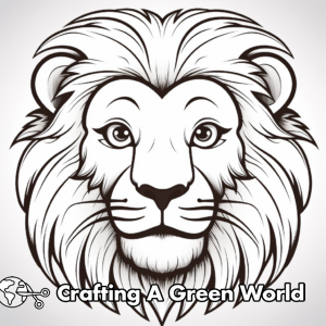 Lion Face Coloring Pages - Free & Printable!