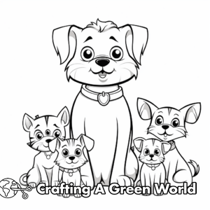 Dog And Cat Coloring Pages - Free & Printable!