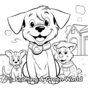 Dog And Cat Coloring Pages - Free & Printable!
