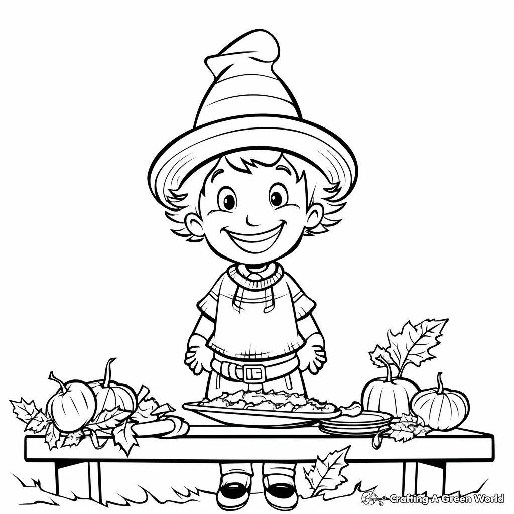 Happy Thanksgiving Sign Coloring Pages - Free & Printable!