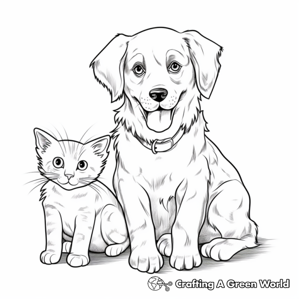 Puppy And Kitten Coloring Pages - Free & Printable!
