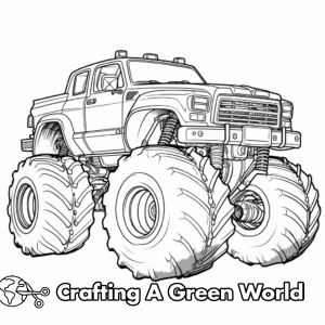 Police Monster Truck Coloring Pages - Free & Printable!