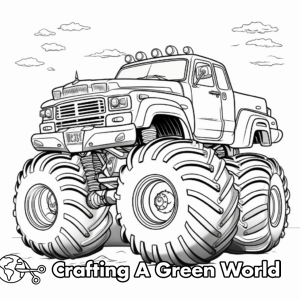 Police Monster Truck Coloring Pages - Free & Printable!