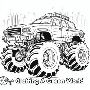 Police Monster Truck Coloring Pages - Free & Printable!