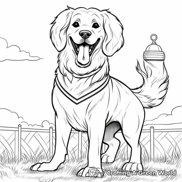 Golden Retriever Coloring Pages - Free & Printable!