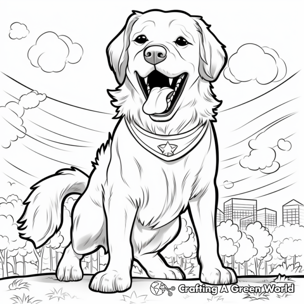 Golden Retriever Coloring Pages - Free & Printable!