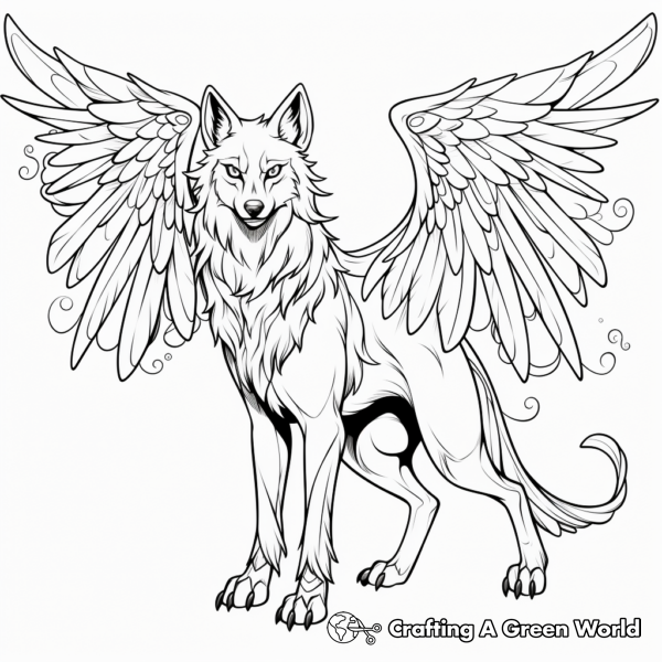 Wolves With Wings Coloring Pages - Free & Printable!