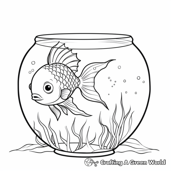 Fish Bowl Coloring Pages - Free & Printable!