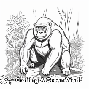 Gorilla Coloring Pages - Free & Printable!