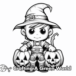 Halloween Preschool Coloring Pages - Free & Printable!