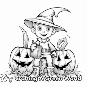 Halloween Preschool Coloring Pages - Free & Printable!